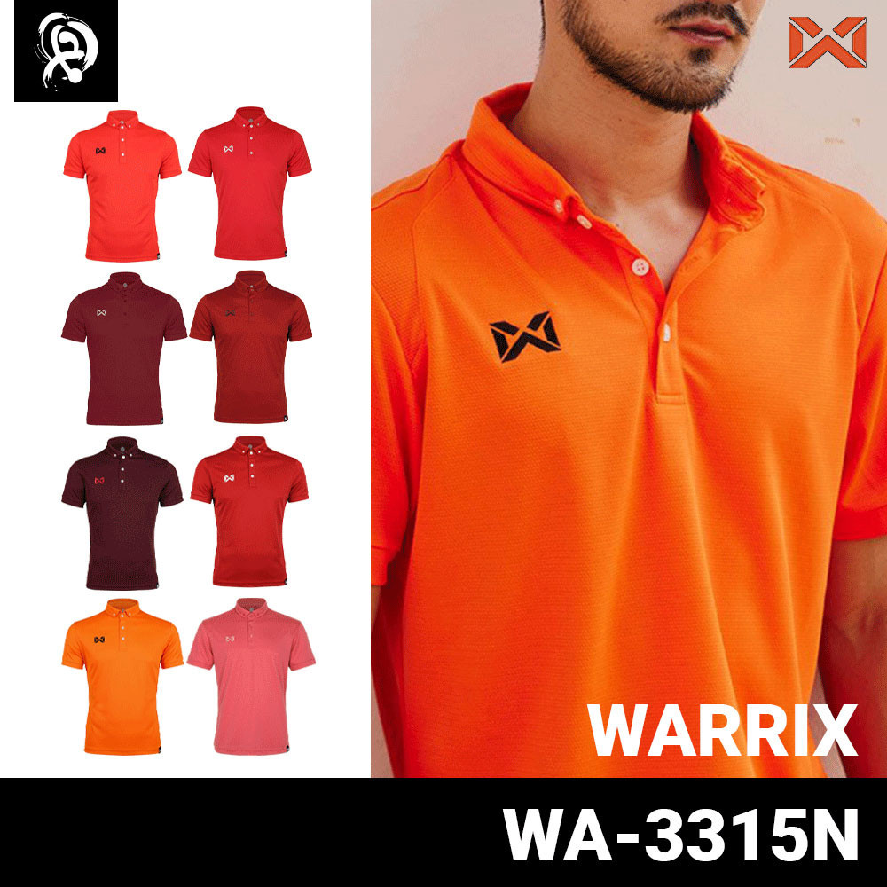 WARRIX เสื้อโปโล รุ่น CLASSIC WA-3315N / WA-PLAN15 เนื้อผ้า Polyester SET4 แท้100% | Shopee Thailand