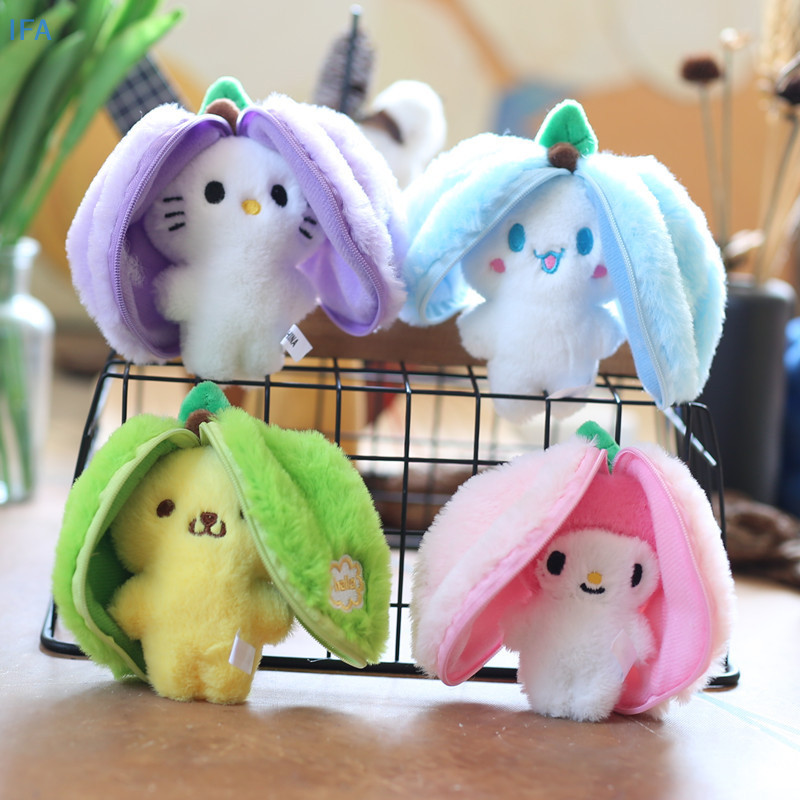 IFA 12 ซม.น่ารักการ์ตูนตุ๊กตาอะนิเมะตุ๊กตา Creative กระเป๋าผลไม้เปลี่ยน ...