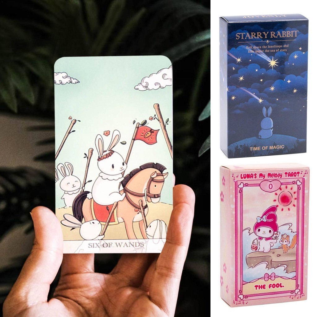 Starry Rabbit Tarot Fate Divination Luna 's My Melody Tarot Deck Family ...