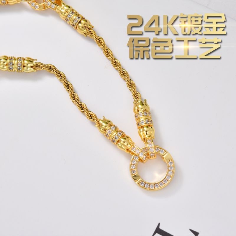 Lotus Thailand Amulet Chain Twist Titanium Alloy Steel Necklace Micro ...