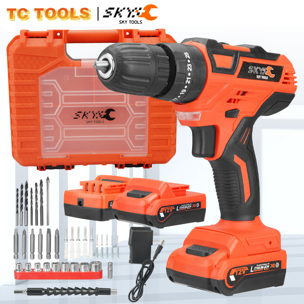 SKY TOOLS สว่านไร้สาย สว่าน เหมาะสำหรับเจาะปูน ไม้ เหล็ก ปรับสปีดได้ ...