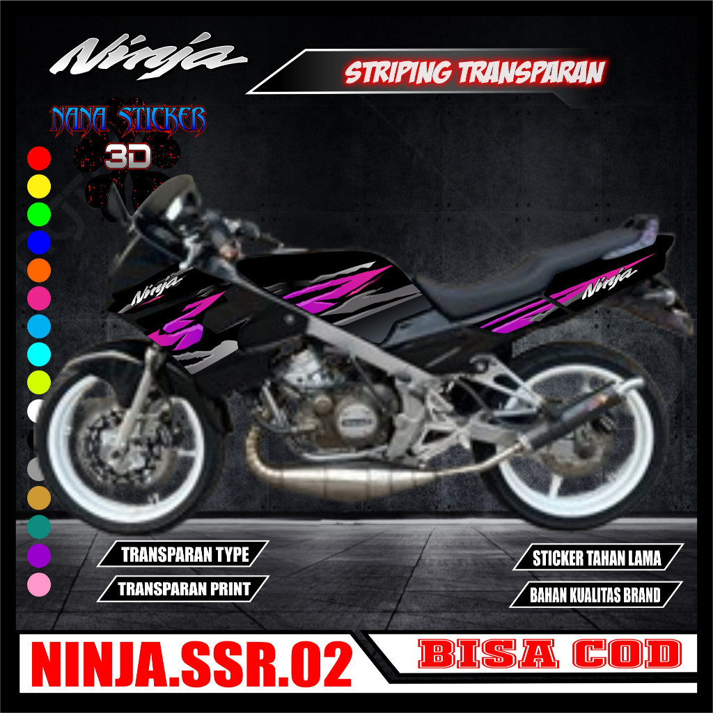 โปร่งใส Striping KAWASAKI NINJA SSR Variation สติกเกอร์รายชื่อร่างกายรถ ...