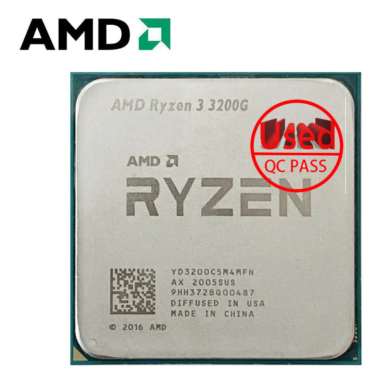 ใช้ AMD Ryzen 3 3200G R3 3200G 3.6 GHz Quad-Core Quad-Thread 65W CPU ...