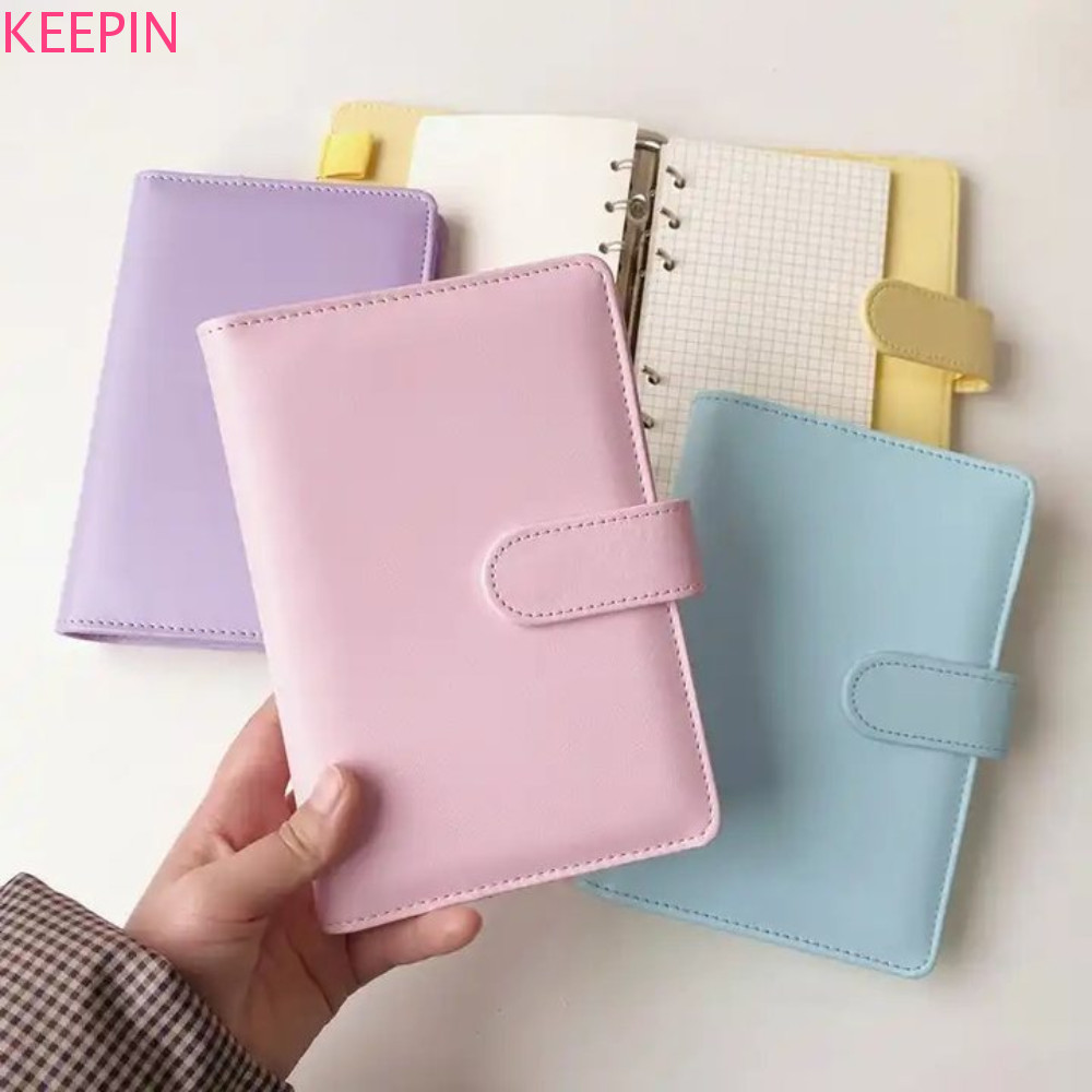 Keepin ปกสมุดหลวม, 6 แหวน Binder หนัง PU A5/A6 Binder ปกโน๊ตบุ๊ค, DIY พร้อมช่องใส่การ์ดพร้อมช่อง ...