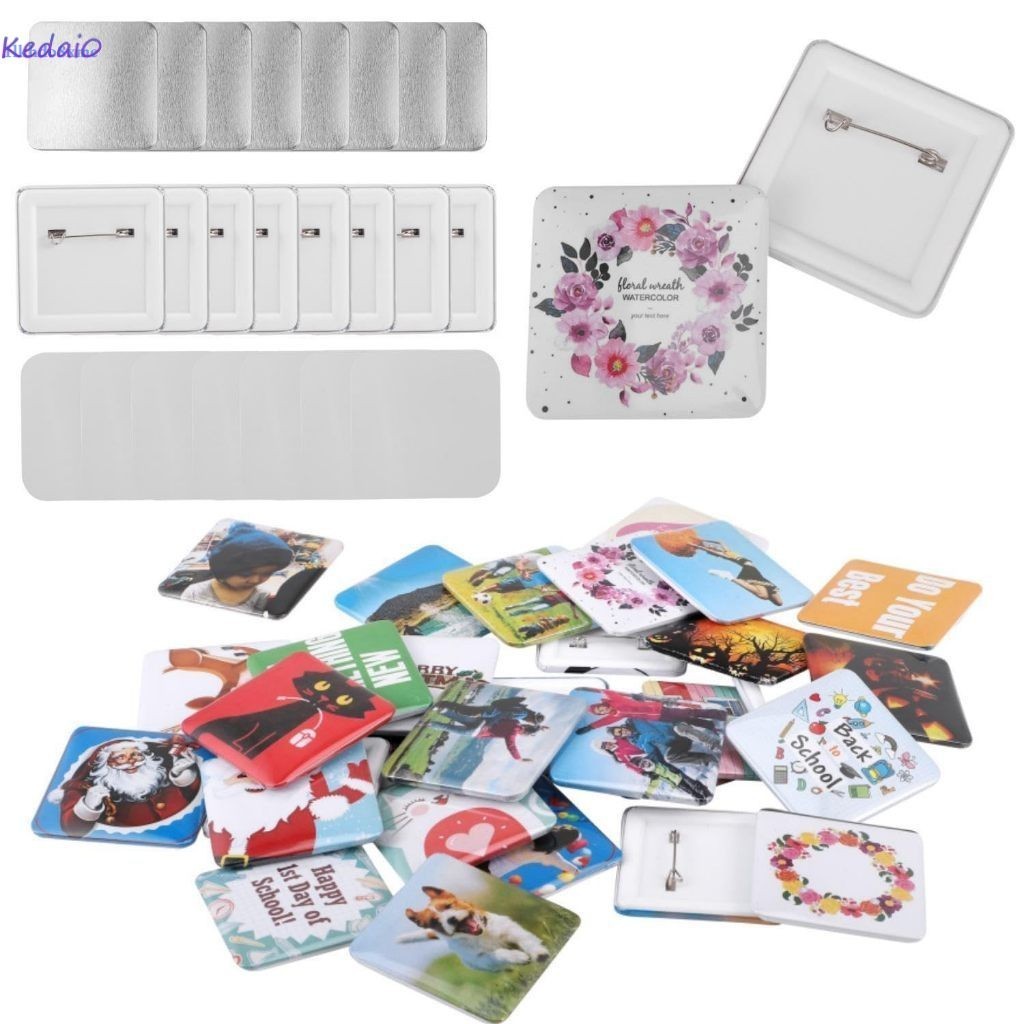 ถูกที่สุด 50mm Square Pin Button Making Supplies For Square Button ...