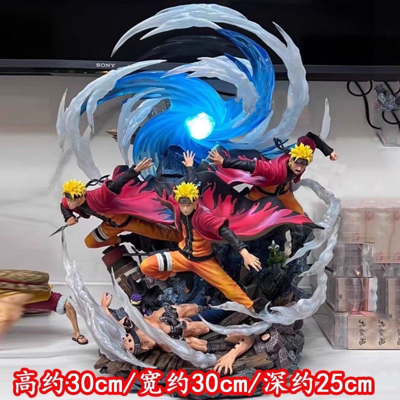 New Naruto Two-Dimensional Anime Peripheral Statue Flow Wind Hand-Made ...