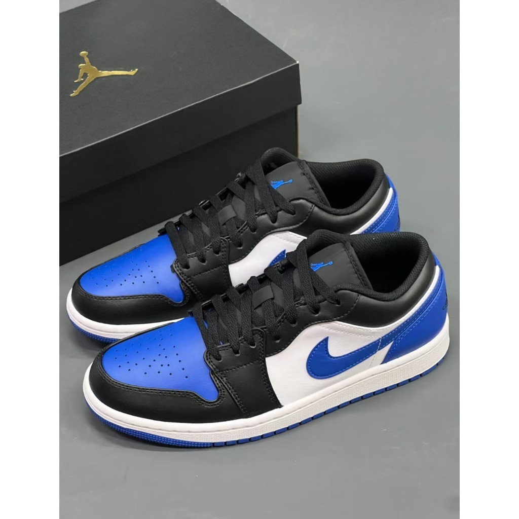 Cod Jordan 1 low "Royal Toe" รองเท้าบาสเก็ตบอลย้อนยุคหุ้มข้อต่ําหนัง ...