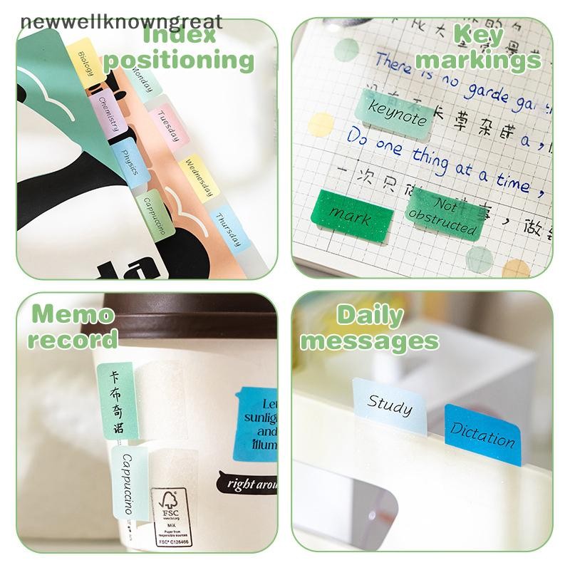 Newwellknowngreat 120 แผ่นใส Pearl Pearlescent Sticky Tabs กาวด้านหลัง ...