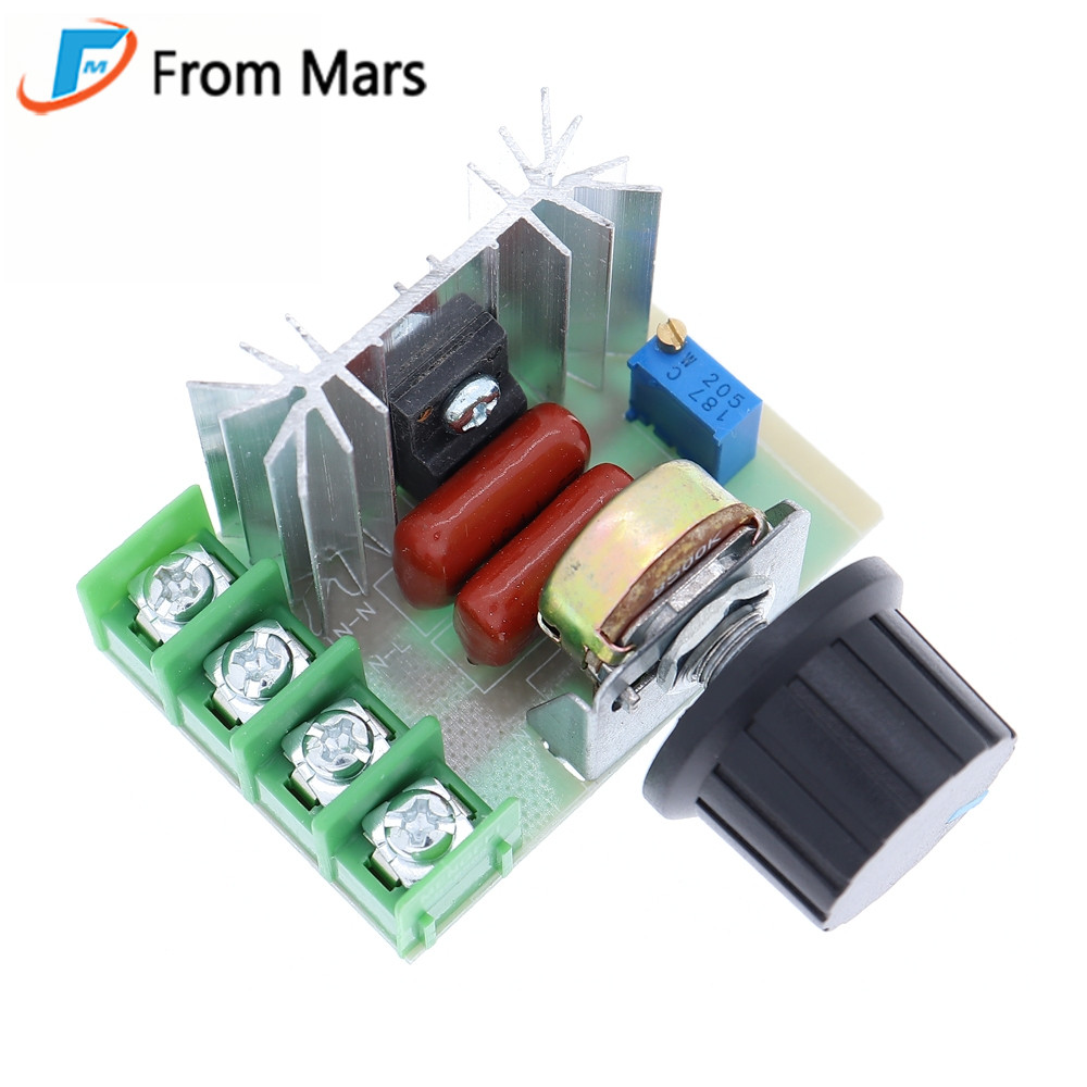 Ac 220V 2000W SCR เครื่องปรับแรงดันไฟฟ้า Dimming Dimmers เครื่องควบคุม ...