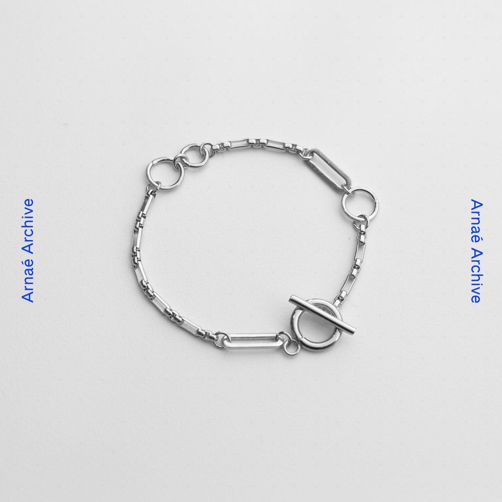Arnaé Archive สร้อยข้อมือโซ่ Halo สร้อยข้อมือคู่รัก Unisex สแตนเลสระดับ ...
