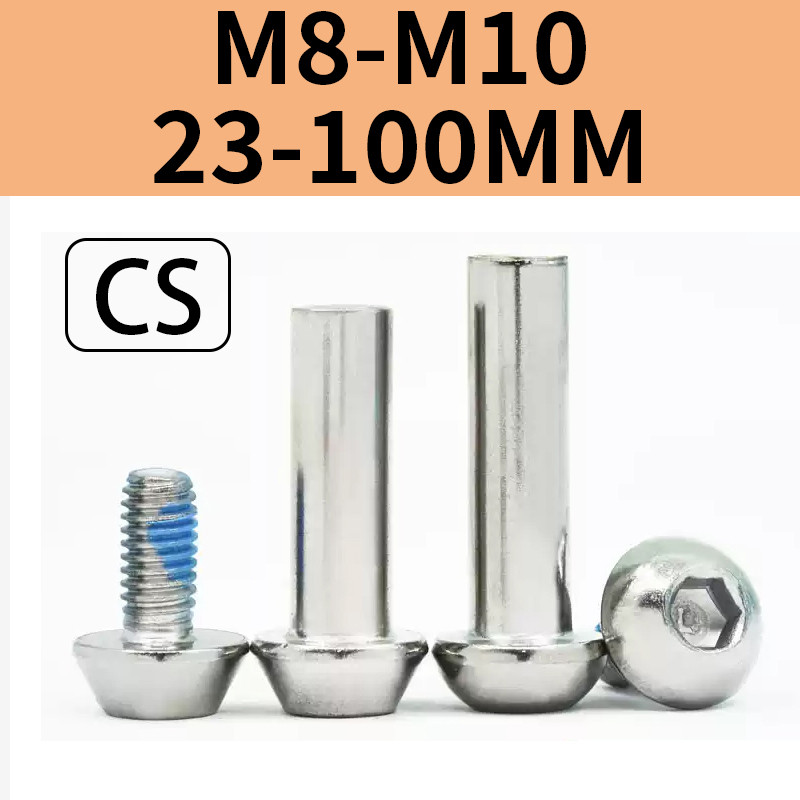 หัวน็อต M8-M10 หัวจมแบน น็อต สกรู หัวกลมแบน งานเฟอร์ฯ+ตัวเมีย หัวกลมแบน ...