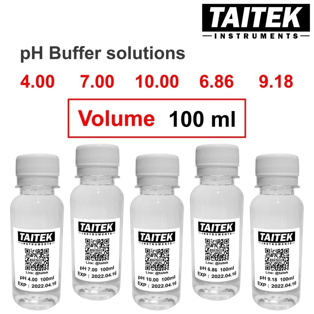 TAITEK pH Buffer Solution pH4.00/pH6.86/pH7.00/pH9.18/pH10.00 Calibration Solutions for pH ...