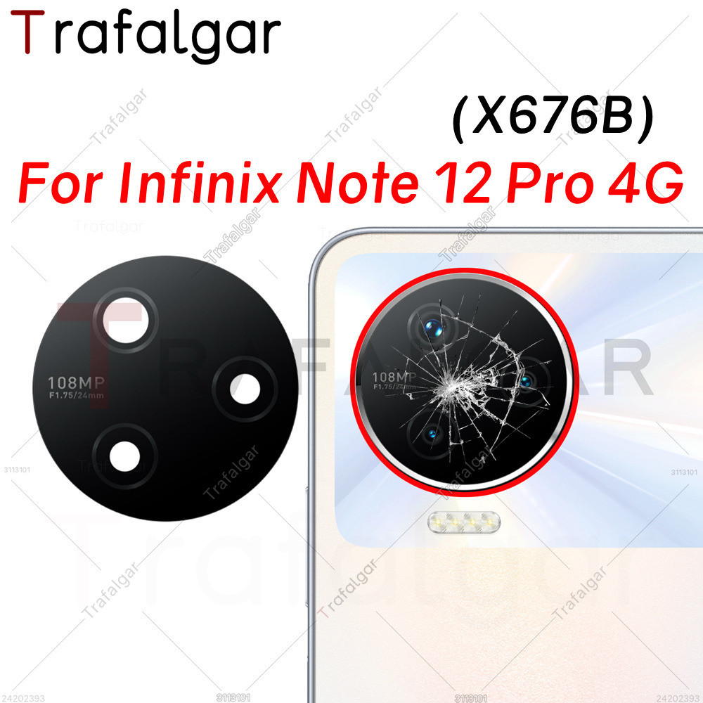 เลนส์กระจกกล้องด้านหลัง แบบเปลี่ยน พร้อมสติกเกอร์กาว สําหรับ Infinix ...