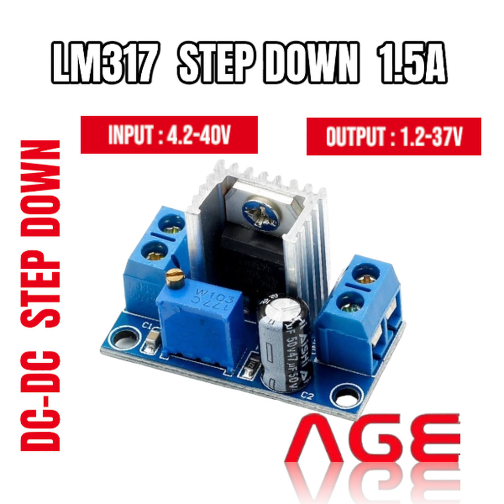 LM317 DC-DC Step Down 4.2-40V to 1.2-37V 1.5A | Shopee Thailand