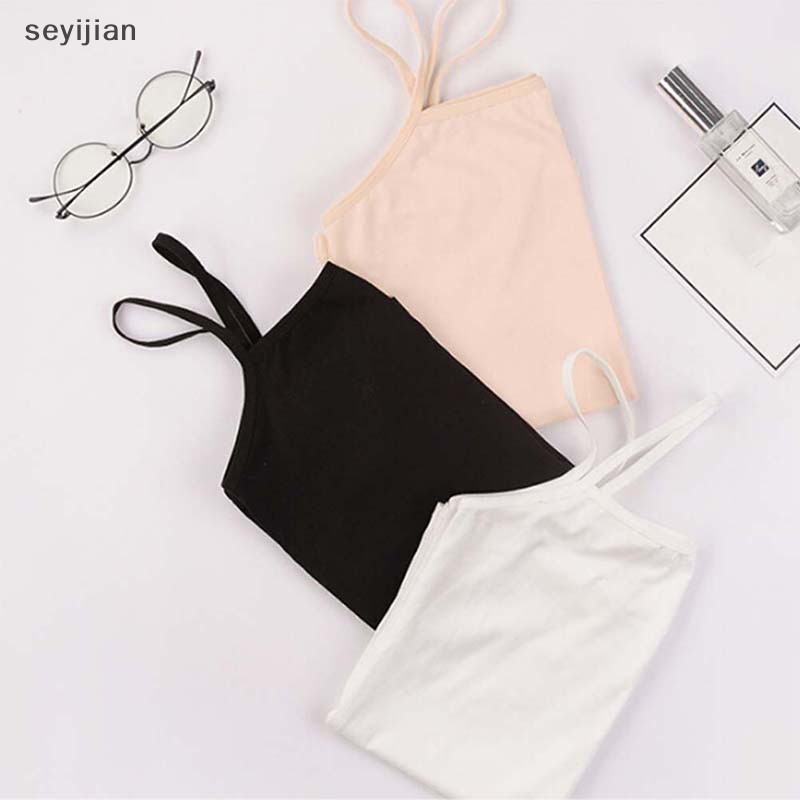【Syj 】 ผู ้ หญิงสีทึบ O-คอสปาเก ็ ตตี ้ แขนกุด Top Underwaist Camisole ...