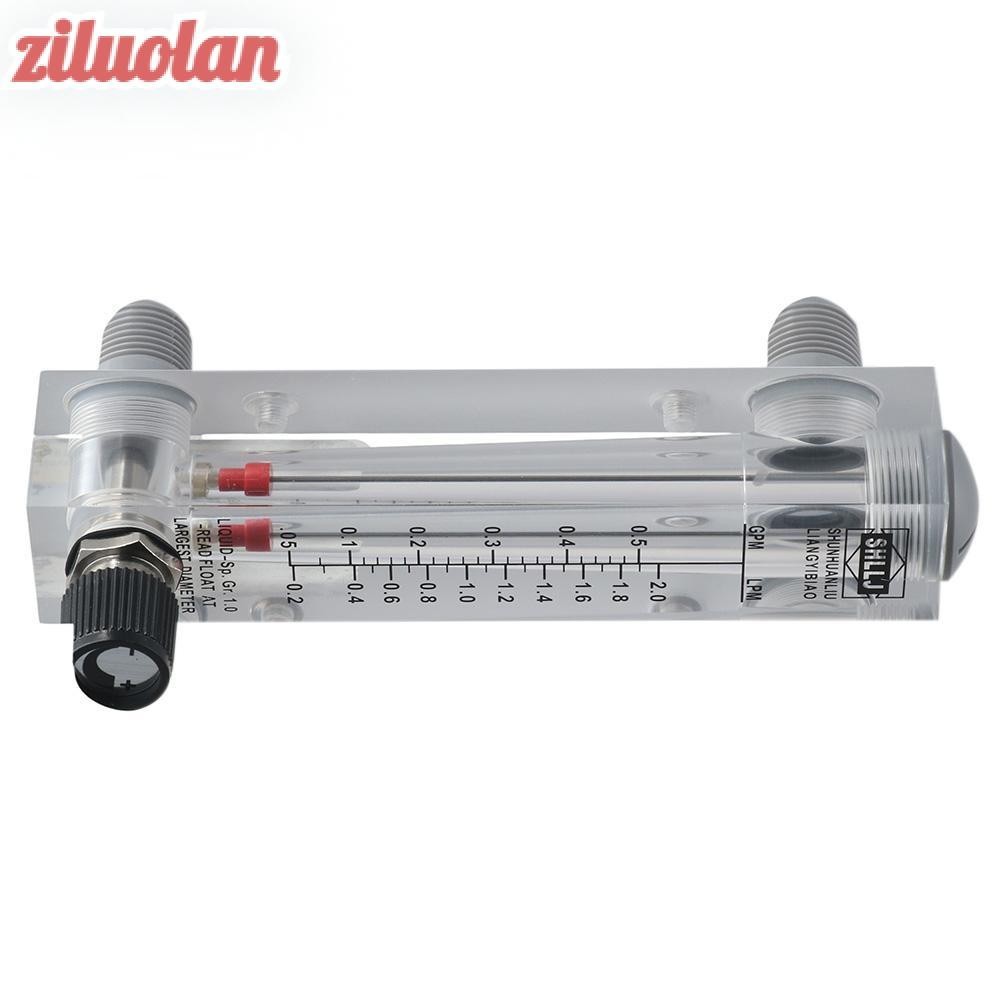 Ziluolan Water Liquid Flow Meter, หญิง 1/4 BSPT LZM-15T Flowmeter, สะดวก Knob Panel Type 0.1-0 ...