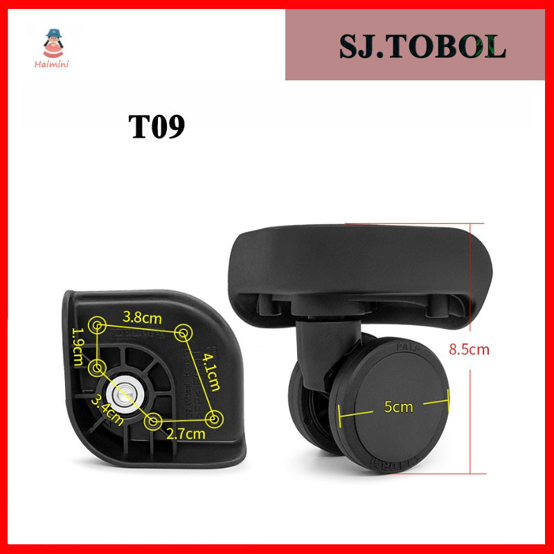 1 คู่ SJ.TOBOL/T09 Universal ล้อ Crash กระเป๋าเดินทางล้อเปลี่ยนรถเข็น ...