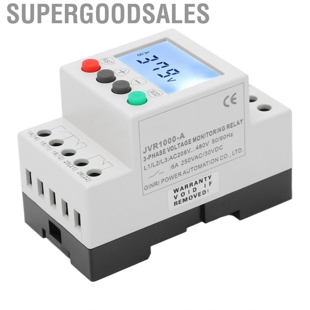 Supergoodsales 3 Phase Voltage Sequence Relay LCD Protection AC 208V To ...