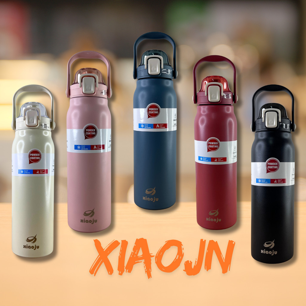 กระบอกน้ำสแตนเลส XIAOJU เก็บความร้อนเเละเย็น รุ่นหูหิ้ว 900ml 1300ml 1700ml | Shopee Thailand