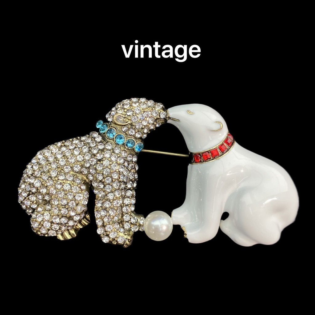 แฟชั่นผู้หญิงผู้ชาย Vintage Retro คริสตัลหมี Luxury Pins ป้าย Baroque Palace สไตล์ Unisex ประณีต ...