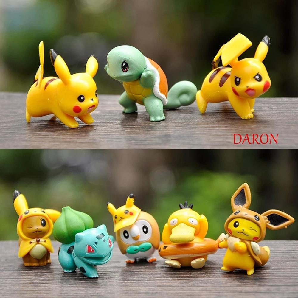 Daron Pokemon Action Figure ของเล ่ นตุ ๊ กตา Rowlet Bulbasaur Squirtle ...