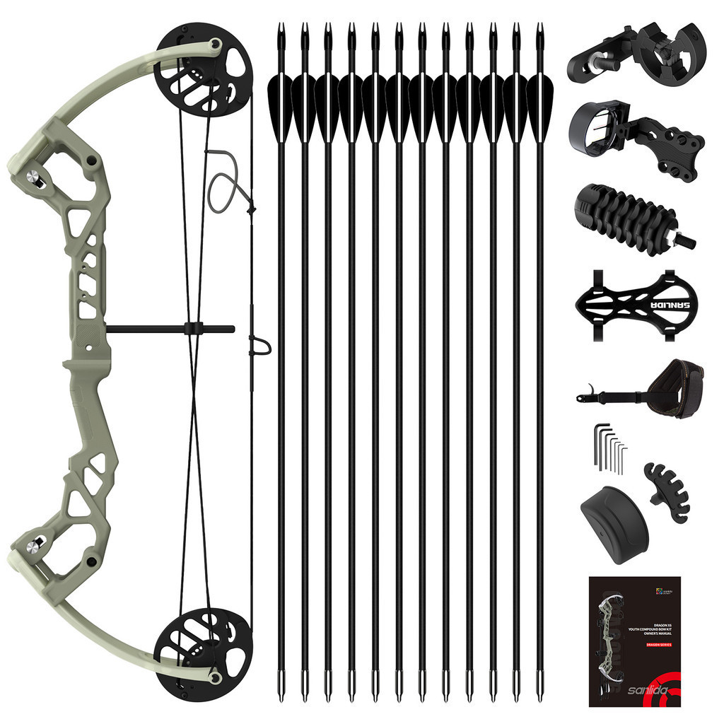 Sanlida Archery Dragon X6 Teen Compound Bow - ชุดธนูหลัก, 19 "-28" วาด ...