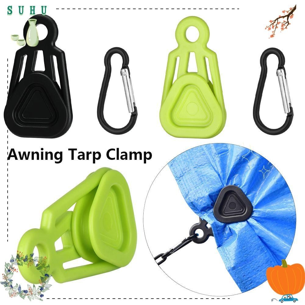 Suhu กันสาด Tarp Clamp ที่มีประโยชน์ลมเชือกติดตั้ง Camping Fixed Canopy ...