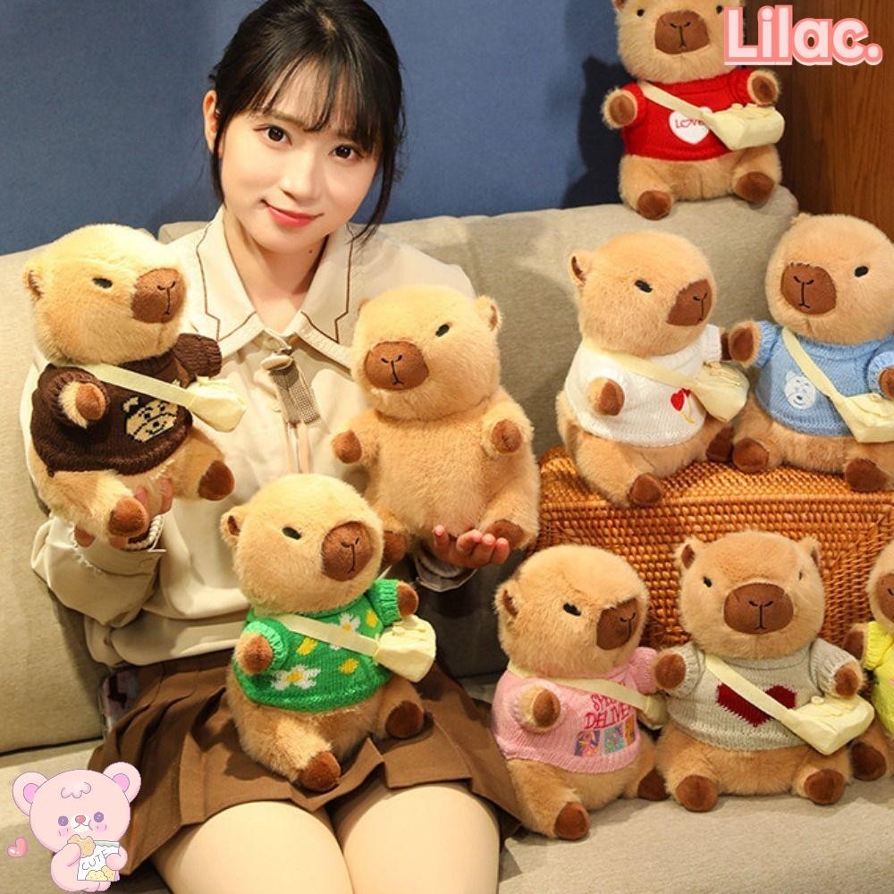 Lilac ตุ๊กตาสัตว์, Fluffy เสื้อกันหนาว Capybara ตุ๊กตา, น่ารักอ้วน 23 ...