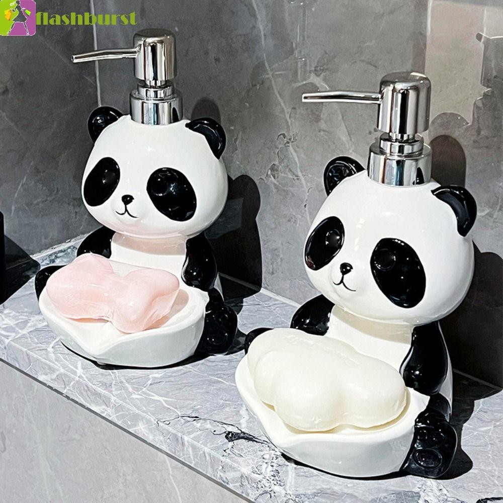Flashburst Panda Lotion Bottle, 380ml Dual purpose 2-in-1 Lotion Bottle ...
