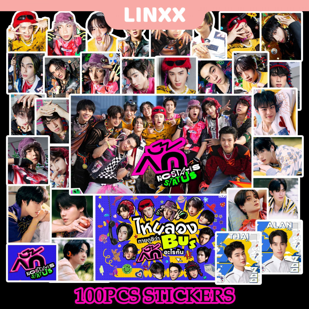Linxx 100 ชิ้น BUS Group No-Status Status อัลบั้ม K-Pop สติกเกอร์ชุดพัด ...