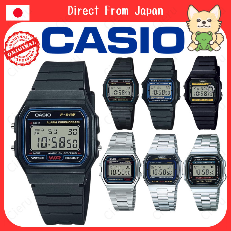 นาฬิกา CASIO สำหรับผู้ชาย Original Digital Silver F91W/F105W/A158WA ...