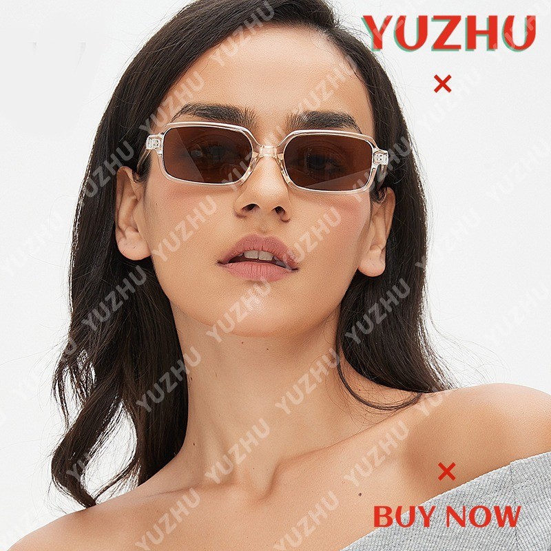 (YUZHU)แว่นกันแดดป้องกันรังสียูวีทรงสี่เหลี่ยมขนาดเล็กอเนกประสงค์แฟชั่น ...