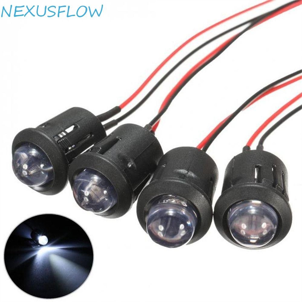 Nexusflow 5 ชิ้นหลอดไฟ LED ตกแต่งบ้าน 10 มม.รอบสําหรับ DIY Pre-Wired Ultra Bright LED โคมไฟ ...