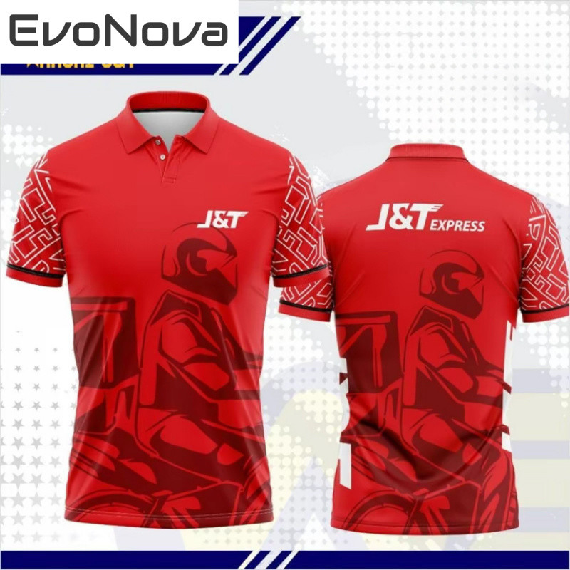โปโลแขนสั้น J&T Express JNT สำหรับพนักงานจัดส่ง ระบายอากาศ ดูดซับ ...