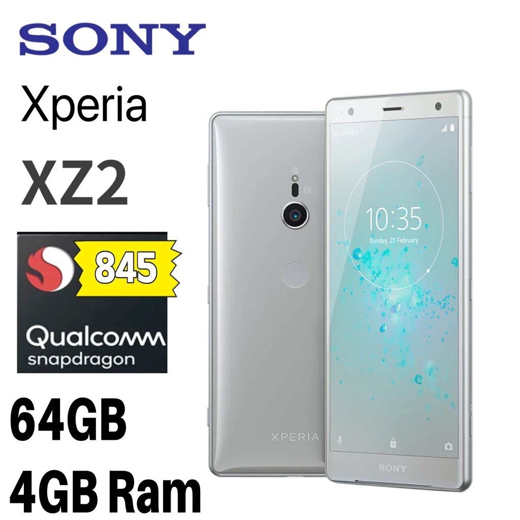 ของแท้ 100% - Sony Xperia XZ2 (Snapdragon 845) 64GB + 4GB Ram 5.7 นิ้ว 4G LTE ลายนิ้วมือโทรศัพท์ ...