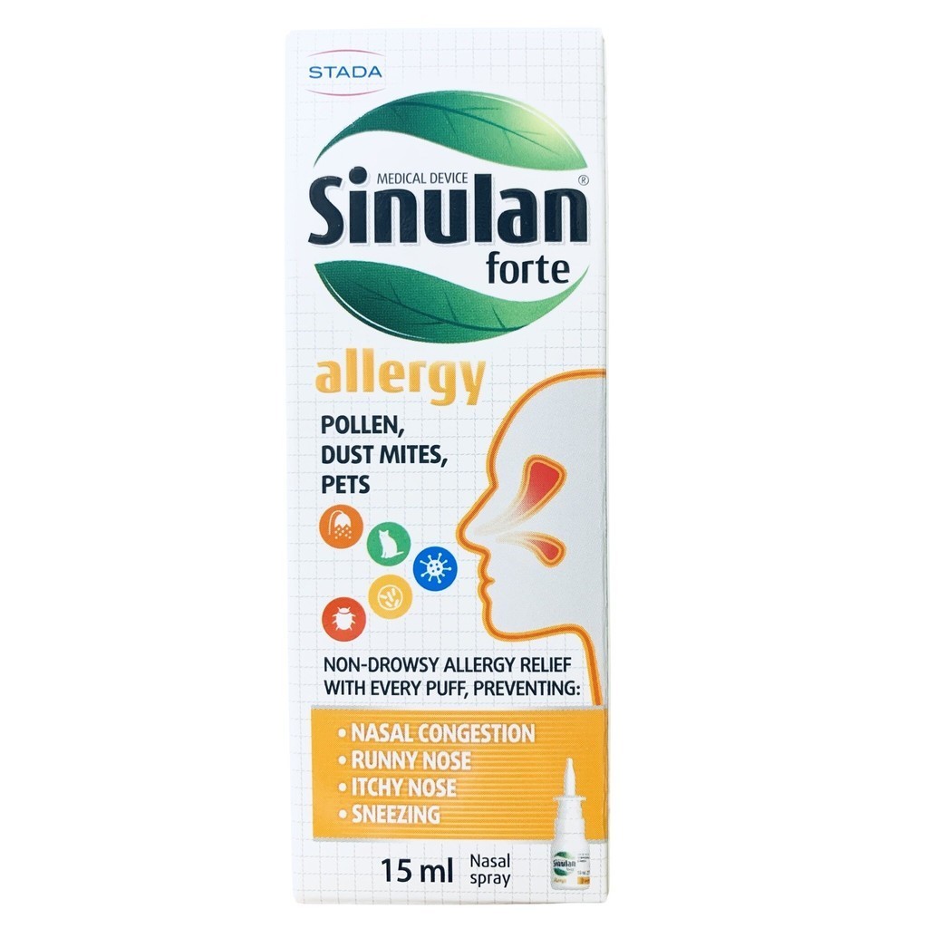 Sinulan Forte Allergy สเปรย์พ่นจมูก ซีนูแลน ฟอร์ท แอลเลอจี ขนาด 15 ml. จำนวน 1 ขวด | Shopee Thailand