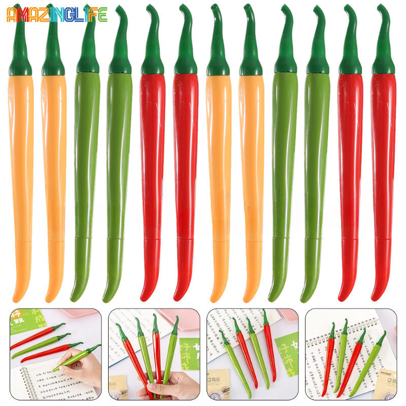 ปากกาลายเซ็นเครื่องเขียนนักเรียน 0.5 มม. - Creative Capsicum Shape ...