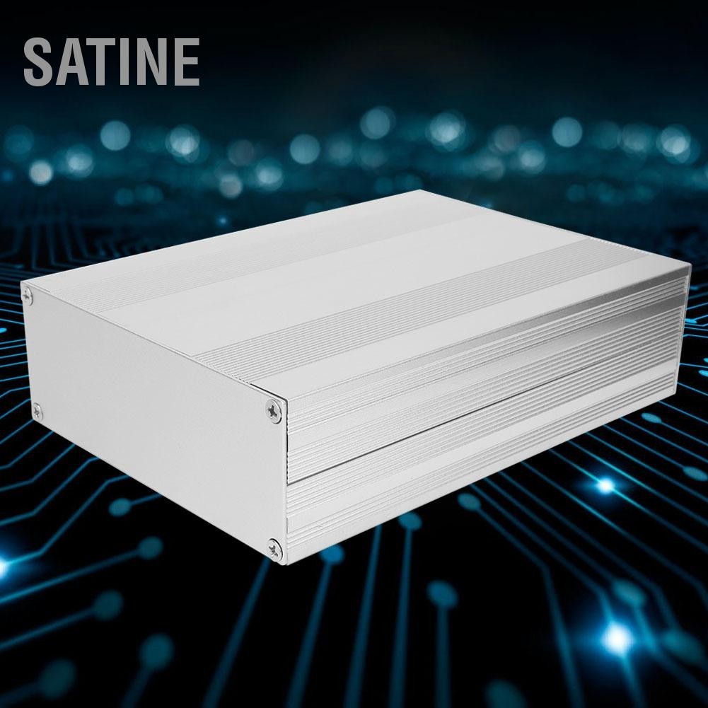 SaTine อลูมิเนียมโครงการกล่องแยกประเภท Matte Silver Case DIY PCB ...