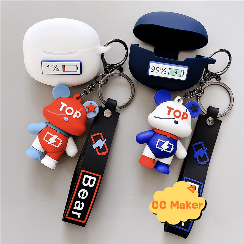 For EDIFIER X5 Pro Case Cartoon Bear Bracelet Keychain Pendant EDIFIER ...