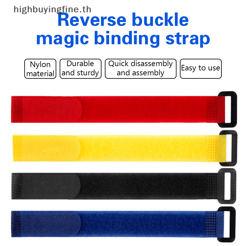 Hfth Velcro Zip Ties แรงดันไฟฟ้าไนลอนย้อนกลับหัวเข็มขัด Zip Ties สาย ...