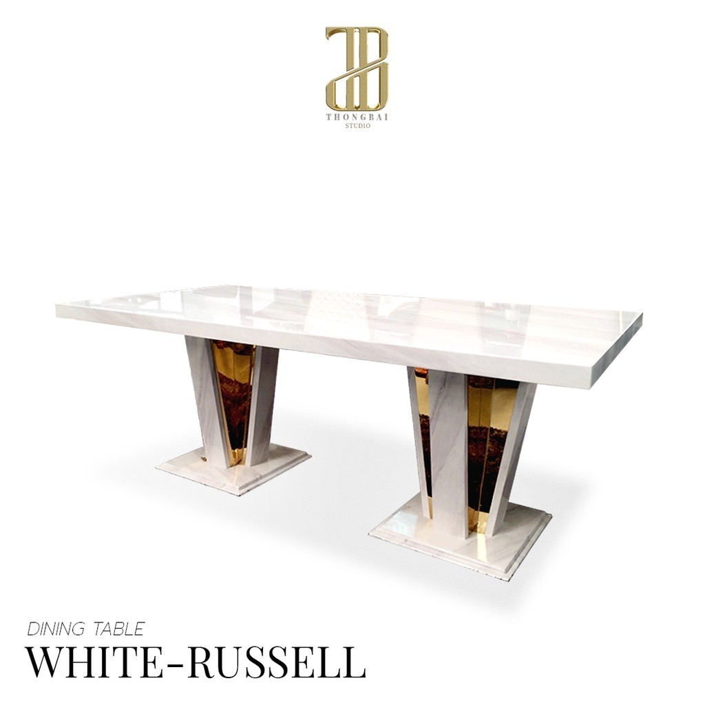 WHITE-RUSSELL luxurious Italian dining table : โต๊ะอาหารหินอ่อน รุ่น ...