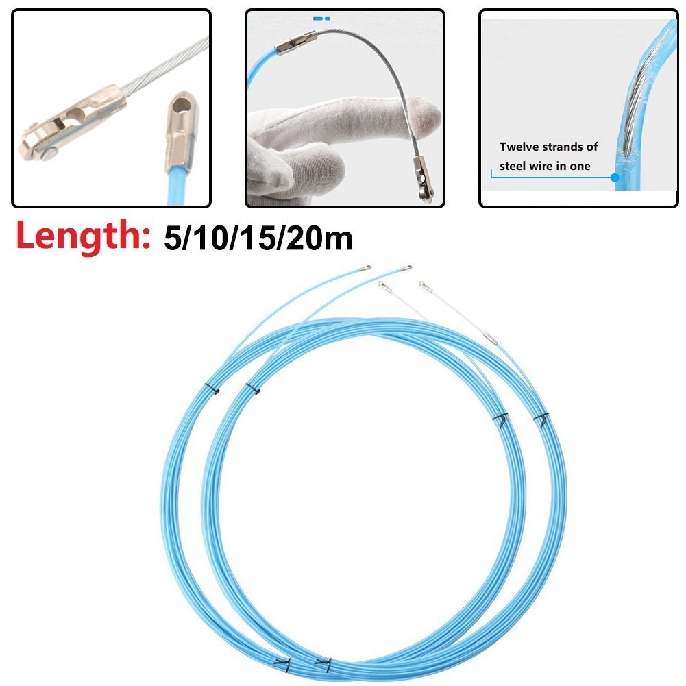 สายไฟฟ้าเทป Conduit Duct Cable Push Puller เครื่องมือล้อ Pushing 3 มม. ...