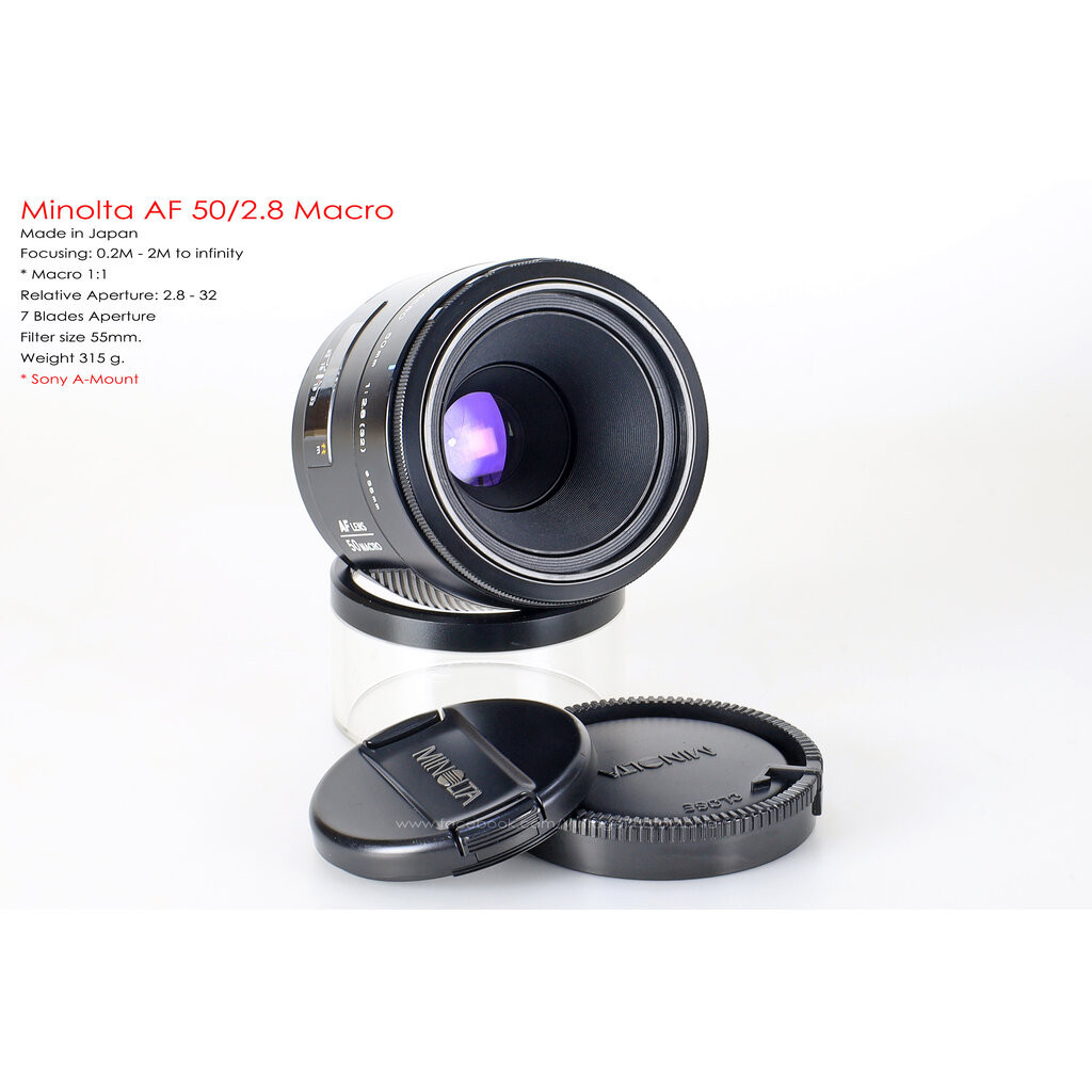 Minolta AF 50/2.8 Macro *Sony A Mount เลนส์มาโครสำหรับกล้อง Sony DSLR ...