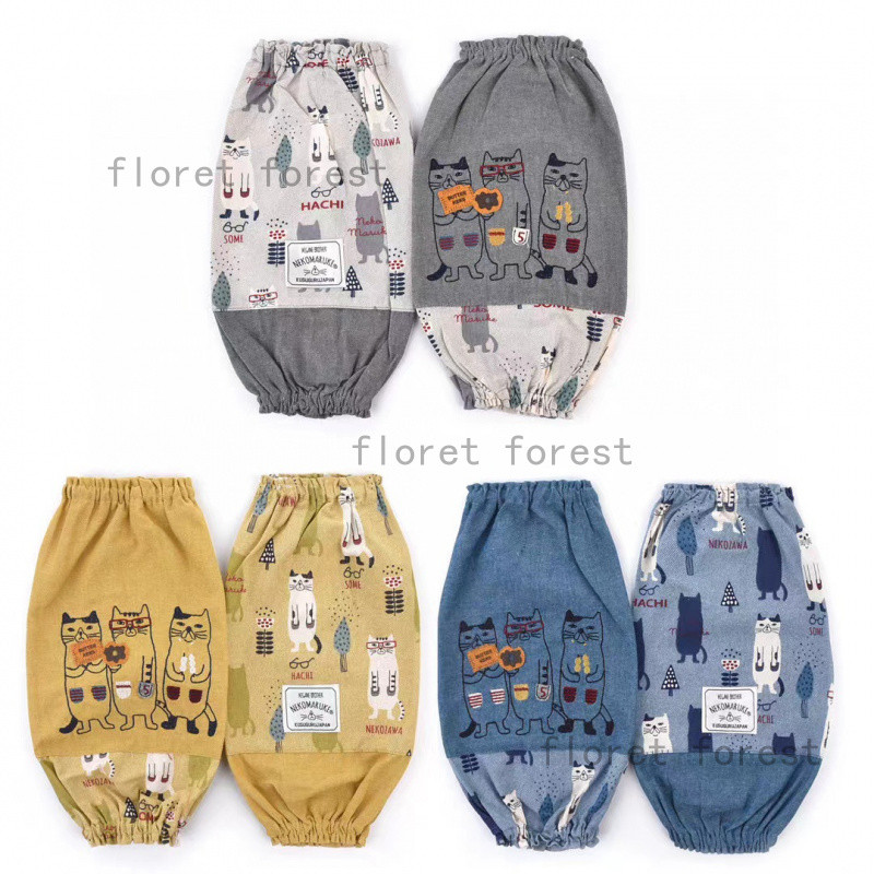 ญี่ปุ่น kusuguru ปักแมวแขนงานบ้าน Oil-Proof Anti-Fouling ผ้าเบเกอรี่ดอกไม้การ์ตูน 960 | Shopee ...