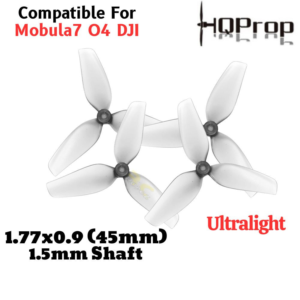 HQProp Ultralight Prop 1.770.9 (45 มม.) 1.5 มม. ใบพัด 3 ใบพัด (2 คู่/4 ...