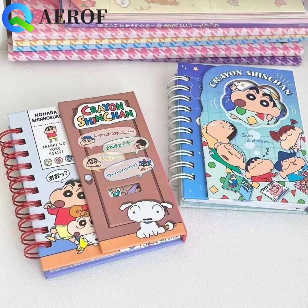 Aerof Kawaii Shin-chan Notebook, มินิแบบพกพา Crayon Shin-chan Notepad ...