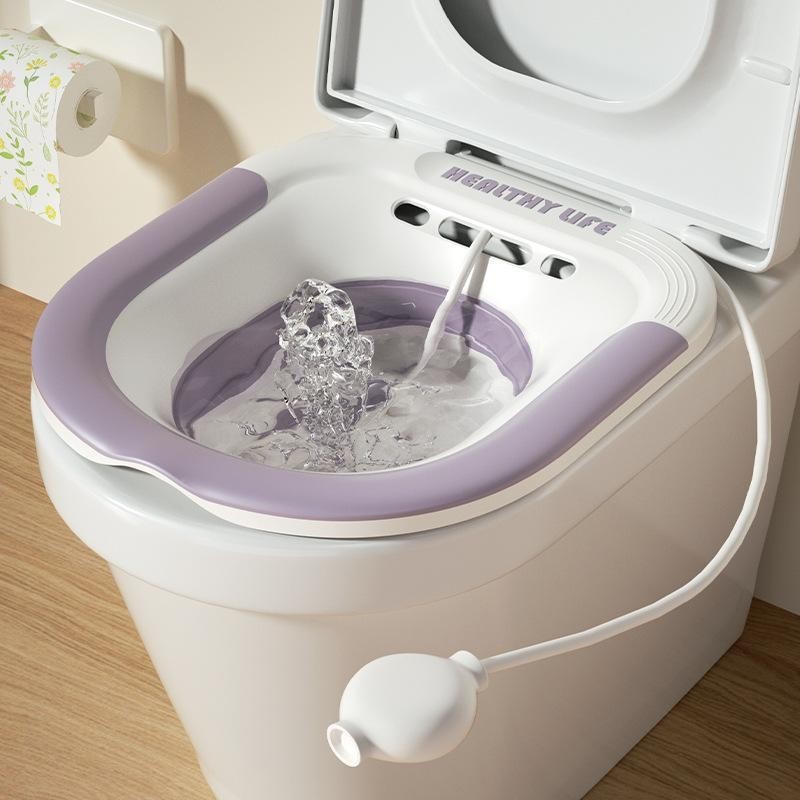โถชำระล้างแบบพับได้ Portable adjustable Sitz Bath Tub Nursing Basin Kit ...