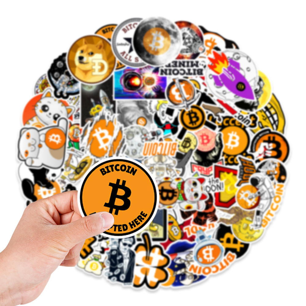 พร้อมส่ง! Bitcoin sticker สติกเกอร์กันน้ำรูปแบบที่แตกต่างกัน NASA บิตค ...