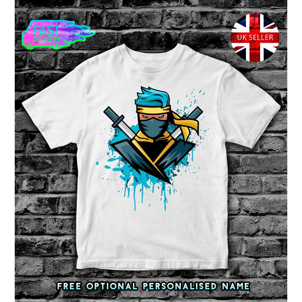 Ninja Gamer เสื้อยืด Top Boys Ls Youtuber T เสื้อ Tshirt Youtuber #2 ...