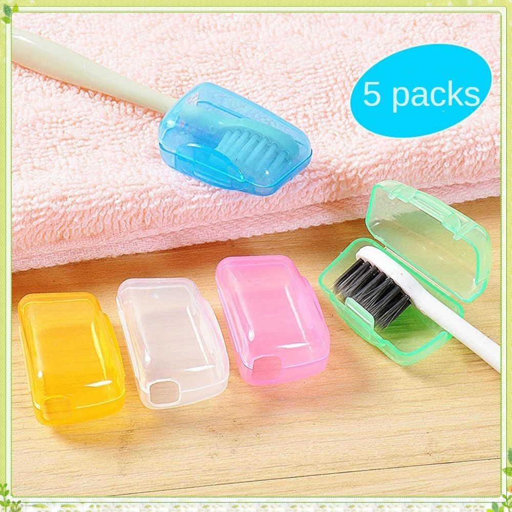 youngtime 5 ชิ้น หัวแปรงสีฟันแบบพกพา ฝาครอบป้องกัน ฝาครอบป้องกันฝุ่น หัวแปรงสีฟัน เคสสำหรับ ...